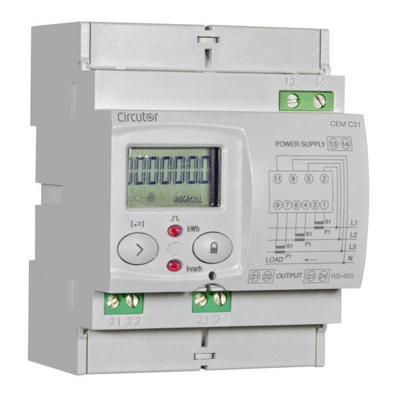 CIRCUTOR CEM-C31-T1 INSTRUCTION MANUAL Pdf Download | ManualsLib