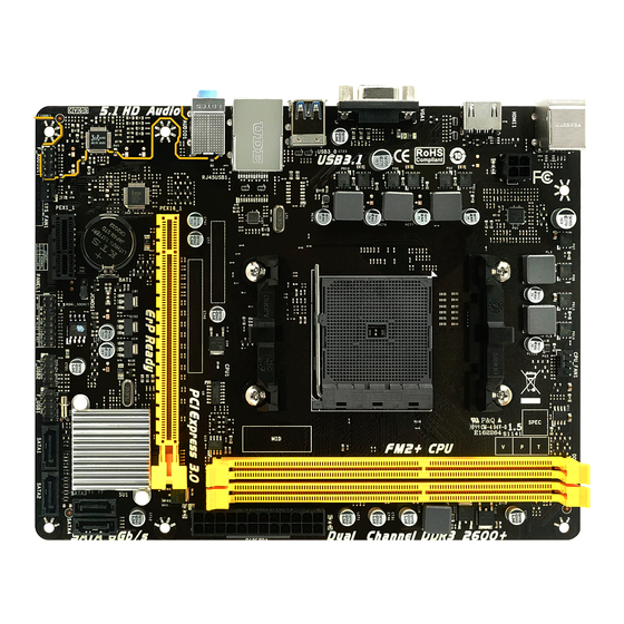 BIOSTAR A68MHE MANUAL Pdf Download | ManualsLib