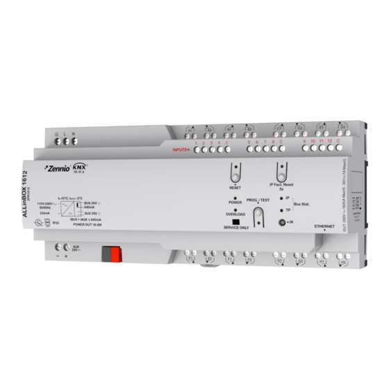 ZENNIO ALLINBOX 1612 TECHNICAL DOCUMENTATION Pdf Download | ManualsLib