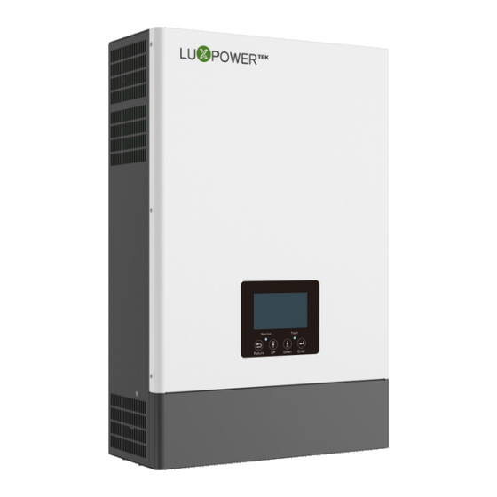 LUX POWER TECHNOLOGY SNA3000 WPV USER MANUAL Pdf Download | ManualsLib