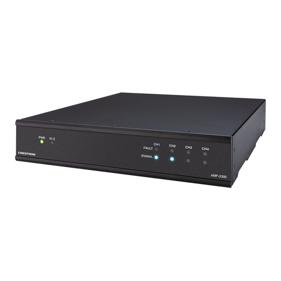 CRESTRON X SERIES QUICK START MANUAL Pdf Download | ManualsLib