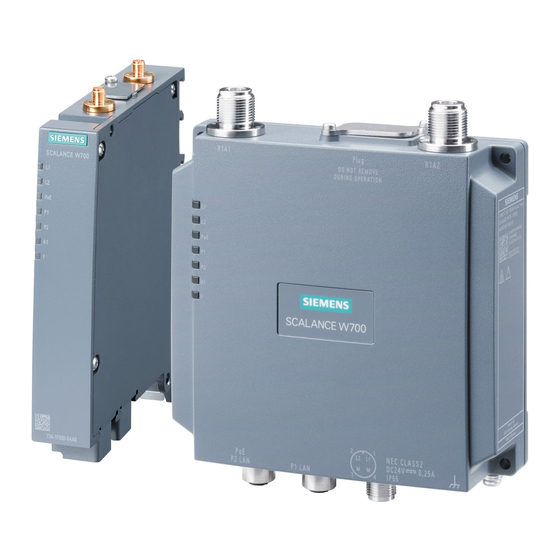 SIEMENS SCALANCE W700 REFERENCE MANUAL Pdf Download | ManualsLib