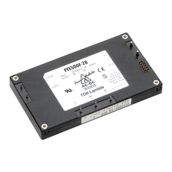 TDK-LAMBDA PFE500F SERIES INSTRUCTION MANUAL Pdf Download | ManualsLib