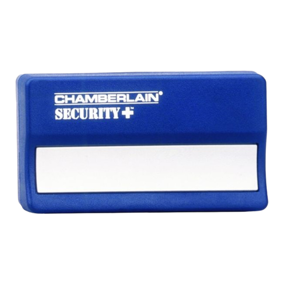 CHAMBERLAIN SECURITY+ 950-315CB REMOTE CONTROL OWNER'S MANUAL | ManualsLib