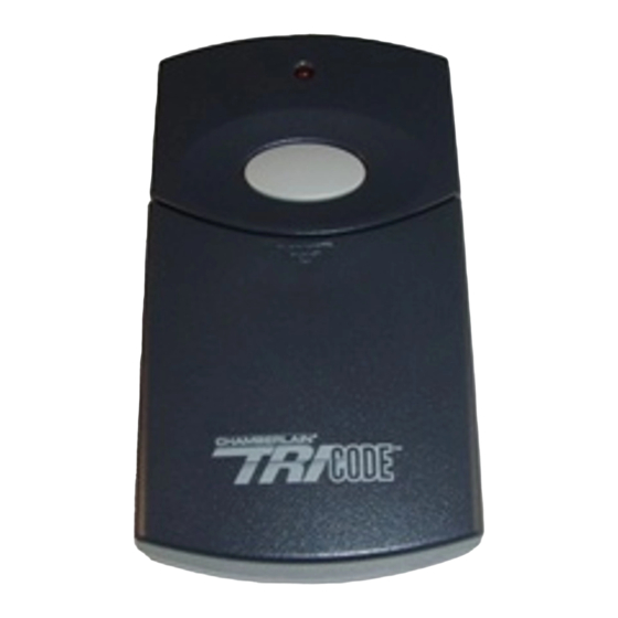 CHAMBERLAIN TC1 TRANSMITTER USER MANUAL | ManualsLib