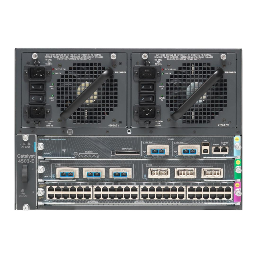 CISCO CATALYST 4503-E SERIES SWITCH BROCHURE | ManualsLib