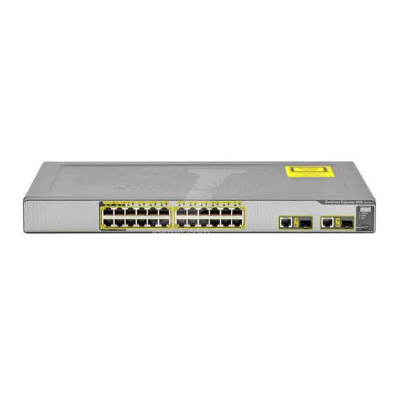 CISCO CATALYST EXPRESS 500-24LC SWITCH USER MANUAL | ManualsLib