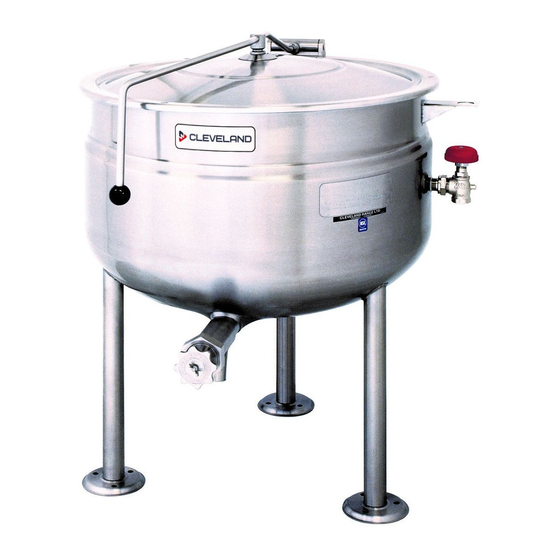 CLEVELAND KDL-100-F KETTLE SPECIFICATIONS | ManualsLib