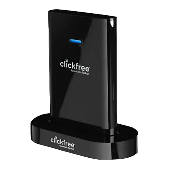 CLICKFREE C2 PORTABLE BACKUP 250GB USER MANUAL Pdf Download | ManualsLib