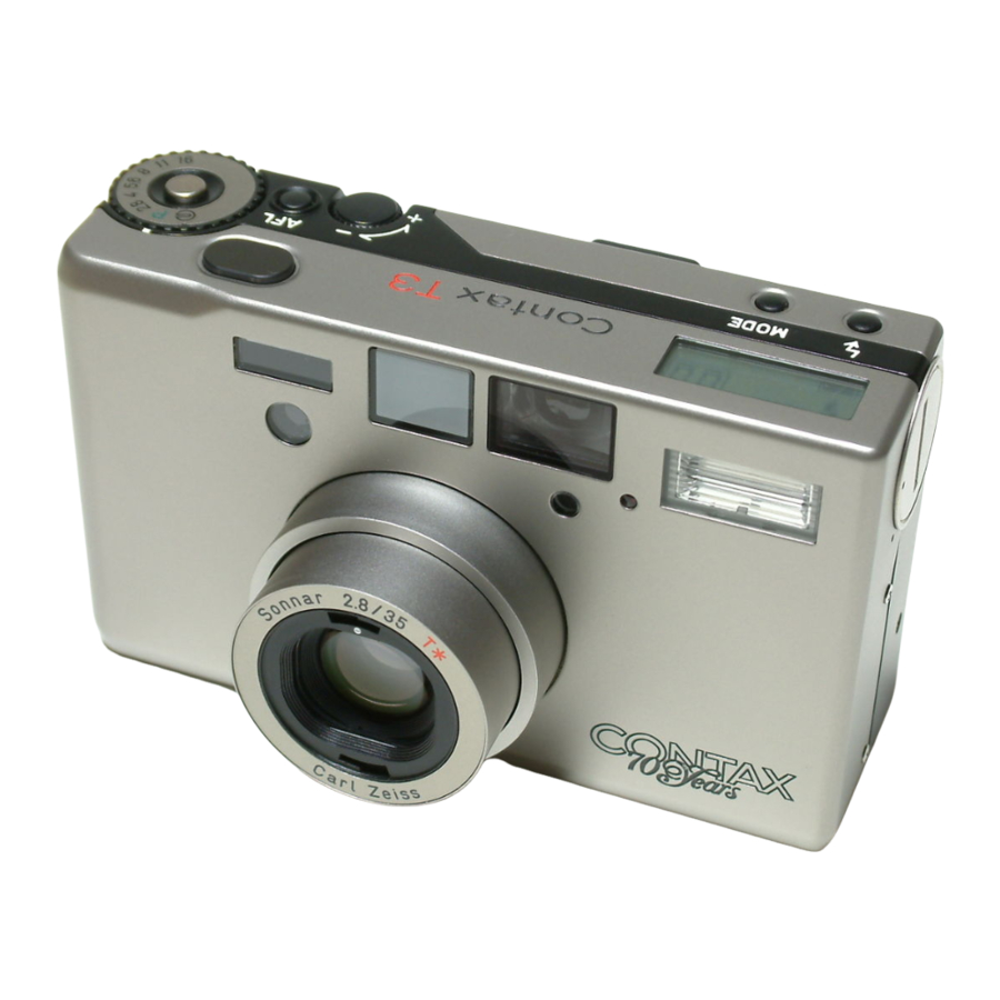 CONTAX T3 DIGITAL CAMERA INSTRUCTION MANUAL | ManualsLib