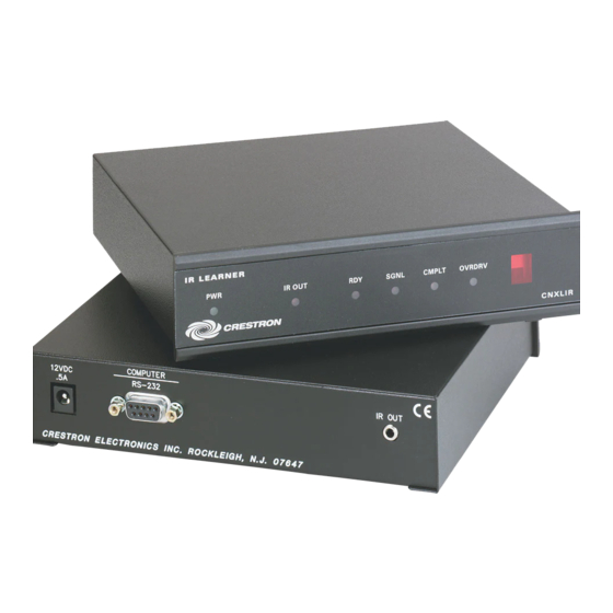 CRESTRON CNXLIR OPERATION MANUAL Pdf Download | ManualsLib