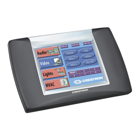 CRESTRON CT-1550 TOUCH PANEL OPERATION MANUAL | ManualsLib