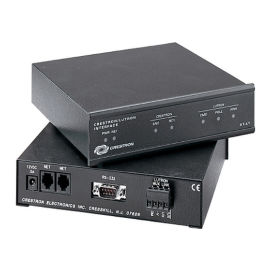CRESTRON ST-LT OPERATION MANUAL Pdf Download | ManualsLib