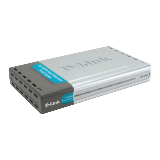 D-LINK DP-300U PRINT SERVER QUICK INSTALLAION MANUAL | ManualsLib