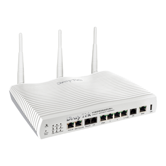 DRAYTEK VIGOR 2820 FIREWALL USER MANUAL | ManualsLib
