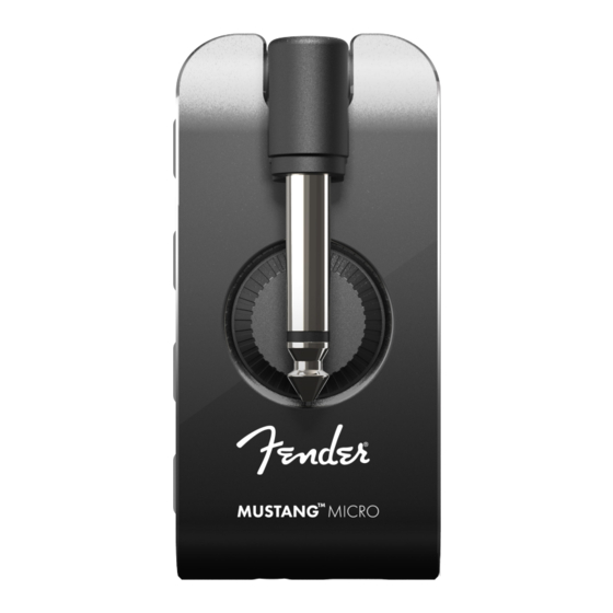 FENDER MUSTANG MICRO OWNER'S MANUAL Pdf Download | ManualsLib