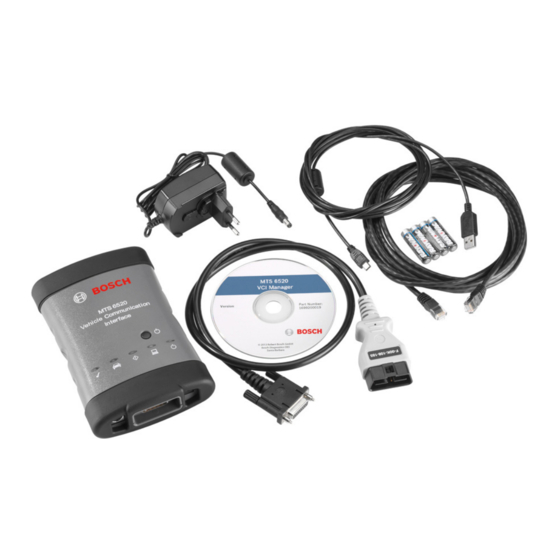 BOSCH MTS 6520 VCI ORIGINAL INSTRUCTIONS MANUAL Pdf Download | ManualsLib