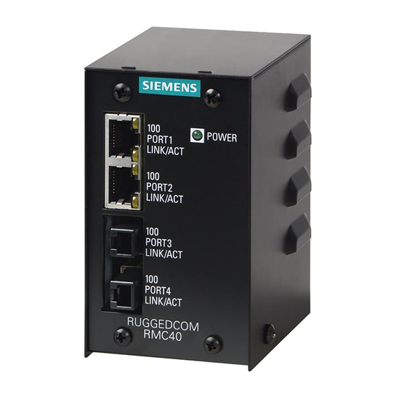 SIEMENS RUGGEDCOM RMC40 INSTALLATION MANUAL Pdf Download | ManualsLib