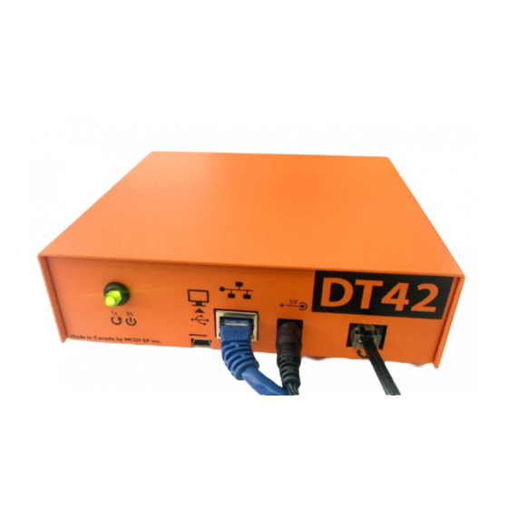 MCDI EXTRIUM DT42 QUICK START MANUAL Pdf Download | ManualsLib