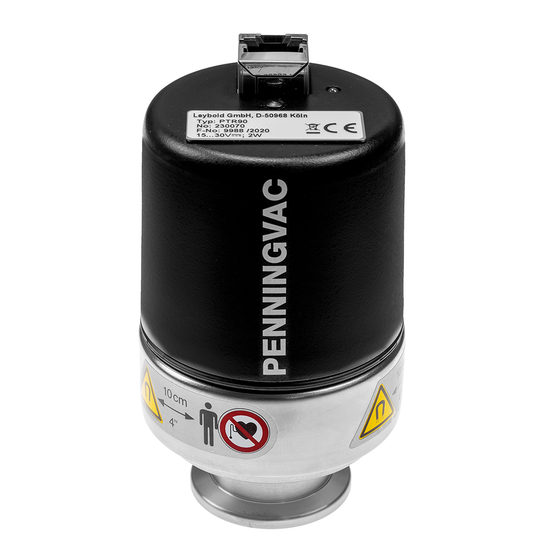 OERLIKON LEYBOLD VACUUM PENNINGVAC PTR 90 OPERATING MANUAL Pdf Download ...