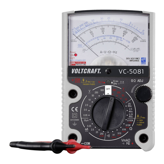 VOLTCRAFT VC-5081 OPERATING INSTRUCTIONS MANUAL Pdf Download | ManualsLib