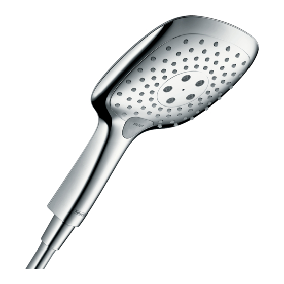 HANS GROHE RAINDANCE SELECT E 150 26550000 INSTRUCTIONS FOR USE AND ...