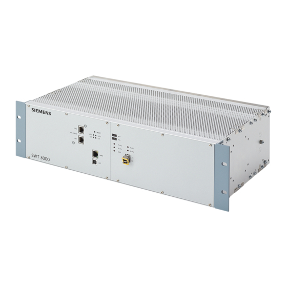 SIEMENS SWT 3000 QUICK START MANUAL Pdf Download | ManualsLib