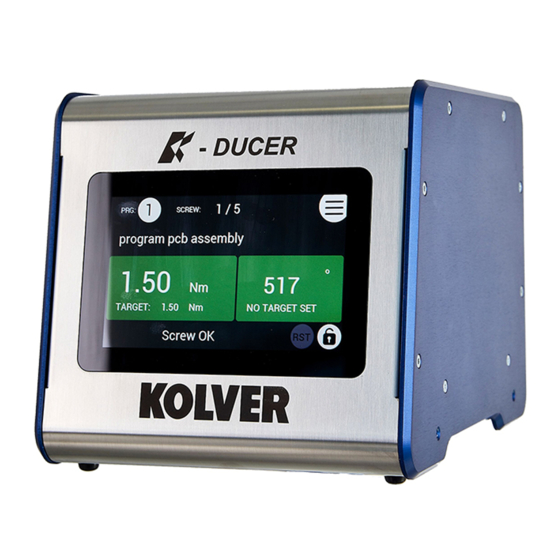 KOLVER K-DUCER OPERATOR'S MANUAL Pdf Download | ManualsLib