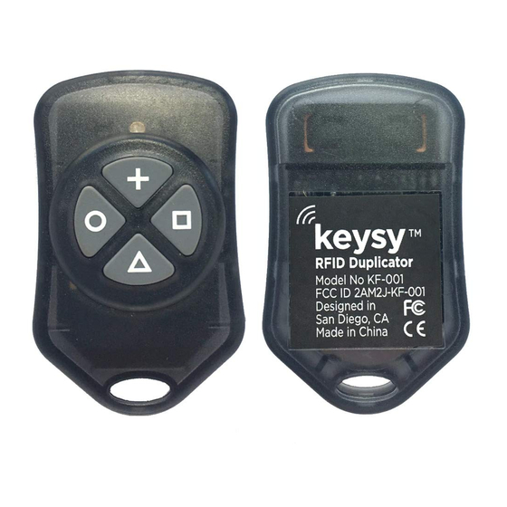KEYSY KF-001 USER MANUAL Pdf Download | ManualsLib
