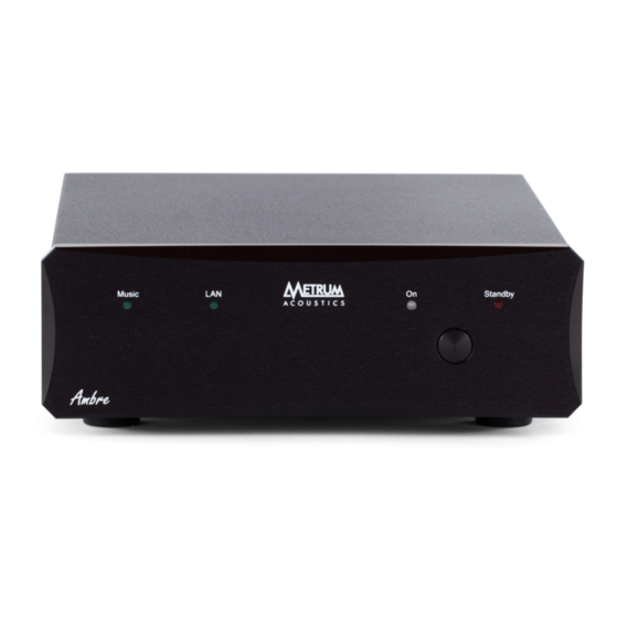 METRUM AMBRE USER MANUAL Pdf Download | ManualsLib