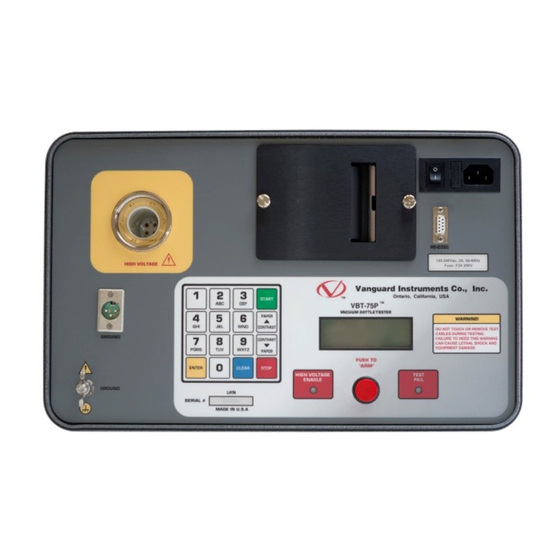 VANGUARD INSTRUMENTS VBT-75P USER MANUAL Pdf Download | ManualsLib