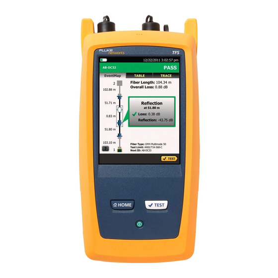 FLUKE OPTIFIBER PRO HDR GETTING STARTED MANUAL Pdf Download | ManualsLib