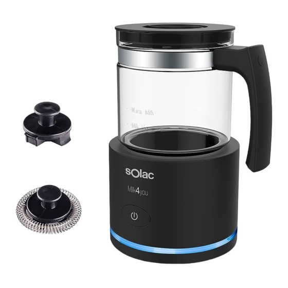 SOLAC MILK4YOU INSTRUCTIONS FOR USE MANUAL Pdf Download | ManualsLib