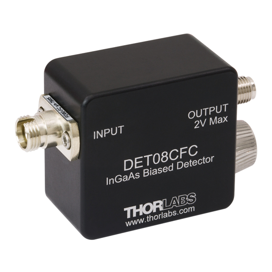 THORLABS DET08CFC USER MANUAL Pdf Download | ManualsLib