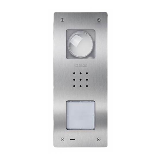 SSS SIEDLE CVU 850-1-0 E PRODUCT INFORMATION Pdf Download | ManualsLib