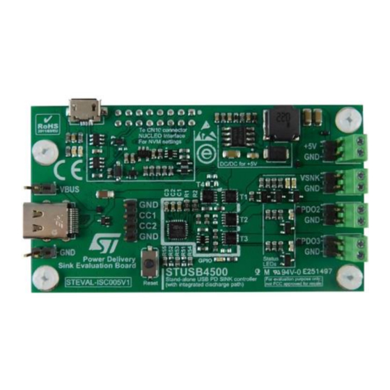 ST STSW-STUSB002 QUICK START MANUAL Pdf Download | ManualsLib