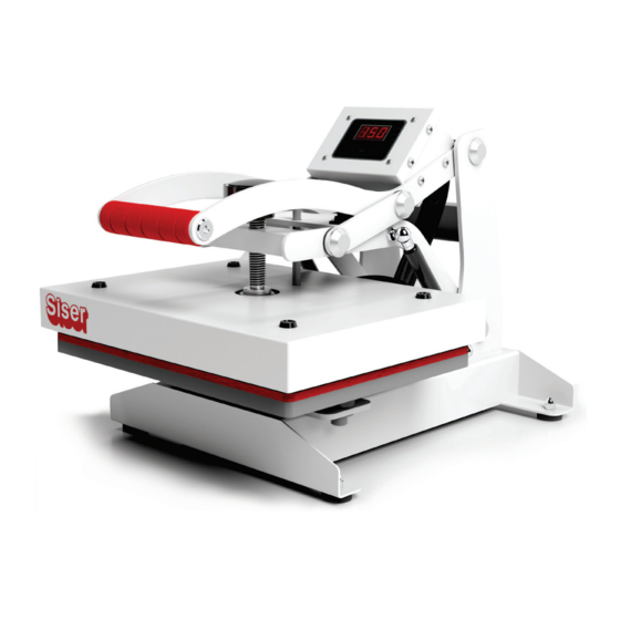SISER CRAFT HEAT PRESS OPERATOR'S MANUAL Pdf Download | ManualsLib