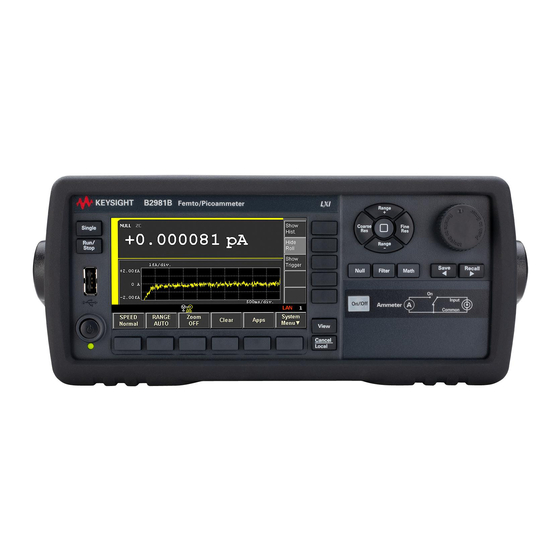 KEYSIGHT B2980B SERIES USER MANUAL Pdf Download | ManualsLib