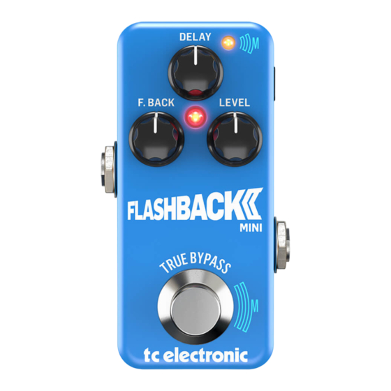 TC ELECTRONIC FLASHBACK 2 MINI DELAY QUICK START MANUAL Pdf Download | ManualsLib