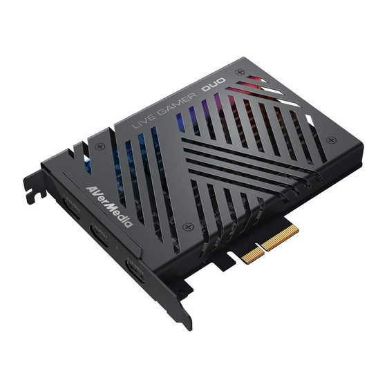 AVERMEDIA LIVE GAMER DUO QUICK MANUAL Pdf Download | ManualsLib