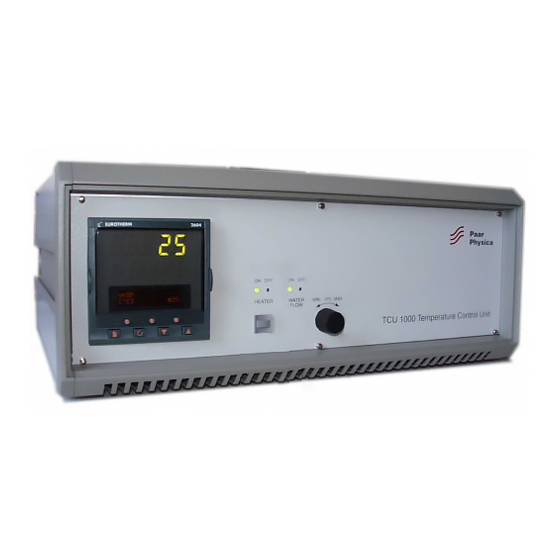 ANTON PAAR TCU 1000 INSTRUCTION MANUAL Pdf Download | ManualsLib