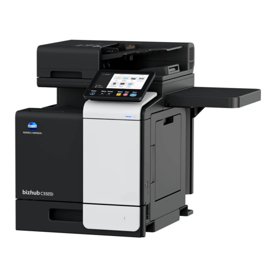 KONICA MINOLTA BIZHUB C3320I QUICK MANUAL Pdf Download | ManualsLib