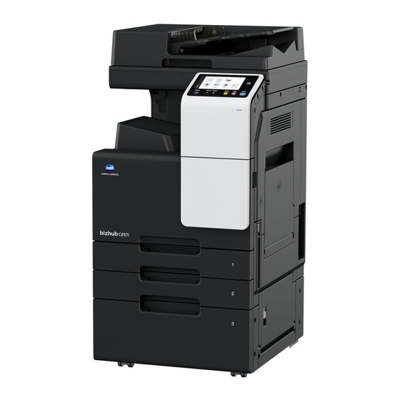 KONICA MINOLTA BIZHUB C257I QUICK MANUAL Pdf Download | ManualsLib