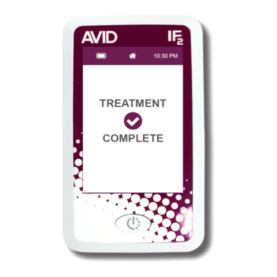 VQ ORTHOCARE AVID IF 2 QUICK START MANUAL Pdf Download | ManualsLib