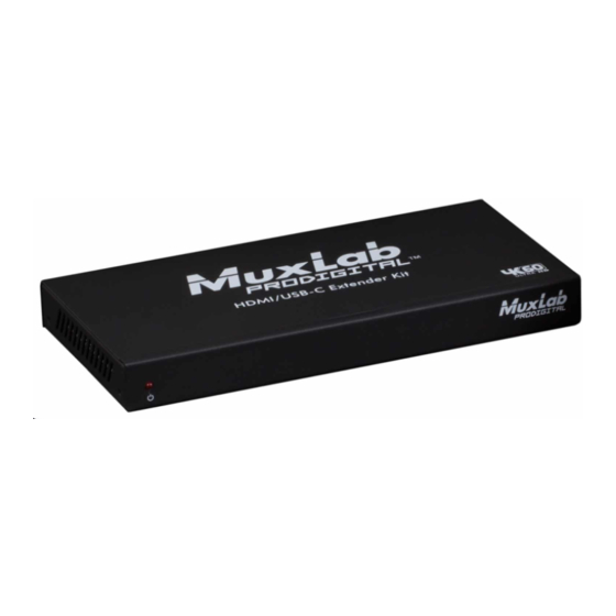 MUXLAB PRO DIGITAL 500452 OPERATION MANUAL Pdf Download | ManualsLib