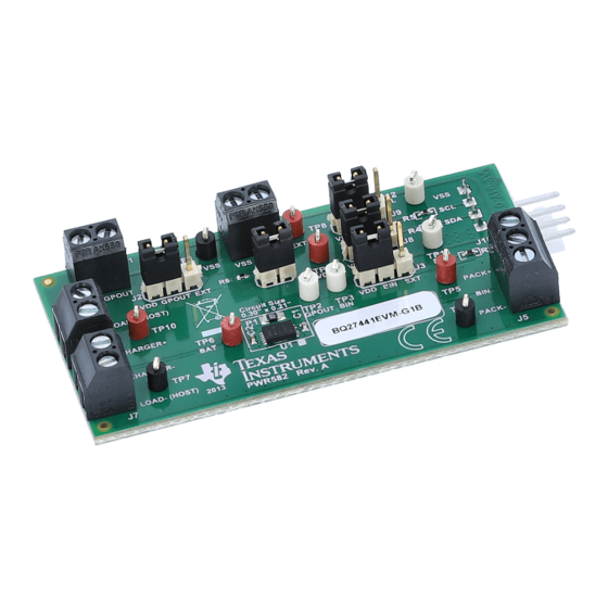 TEXAS INSTRUMENTS BQ27441 EVM USER MANUAL Pdf Download | ManualsLib