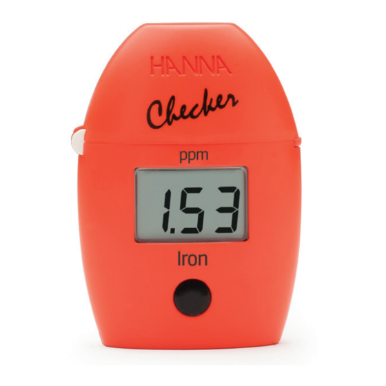 HANNA INSTRUMENTS CHECKER HI721 INSTRUCTION MANUAL Pdf Download ...