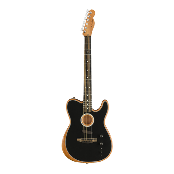 FENDER ACOUSTASONIC PLAYER TELECASTER QUICK START MANUAL Pdf Download ...