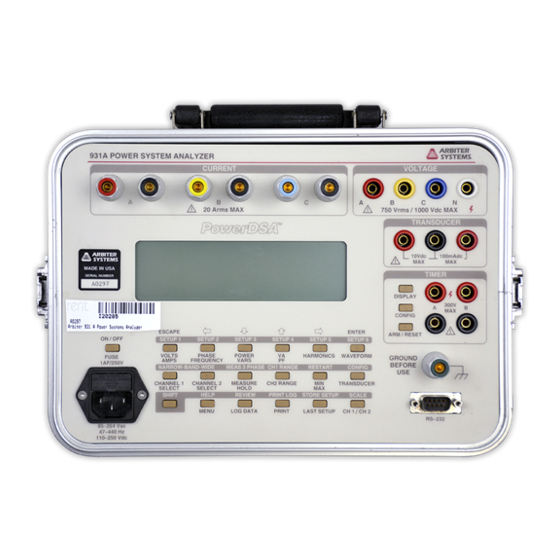 ARBITER SYSTEMS 931A OPERATION MANUAL Pdf Download | ManualsLib