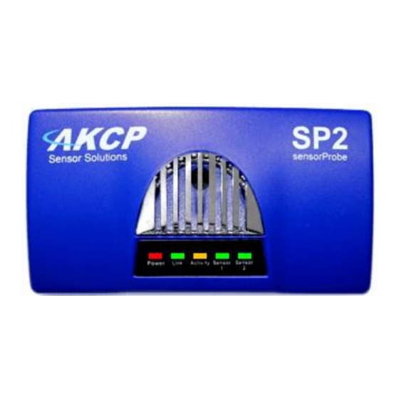 AKCP SENSORPROBE2 USER MANUAL Pdf Download | ManualsLib